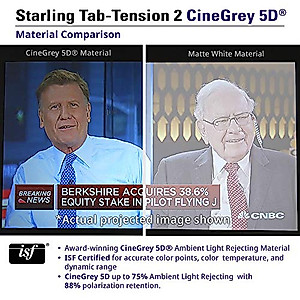 Elite Screens Starling Tab-Tension 2 CineGrey 5D, 92" 16:9, 8K 4K Ultra HD Ready Ceiling and Ambient Light Rejecting Electric Projector Screen, CineGrey 5D Projection Material, STT92UHD5-E12