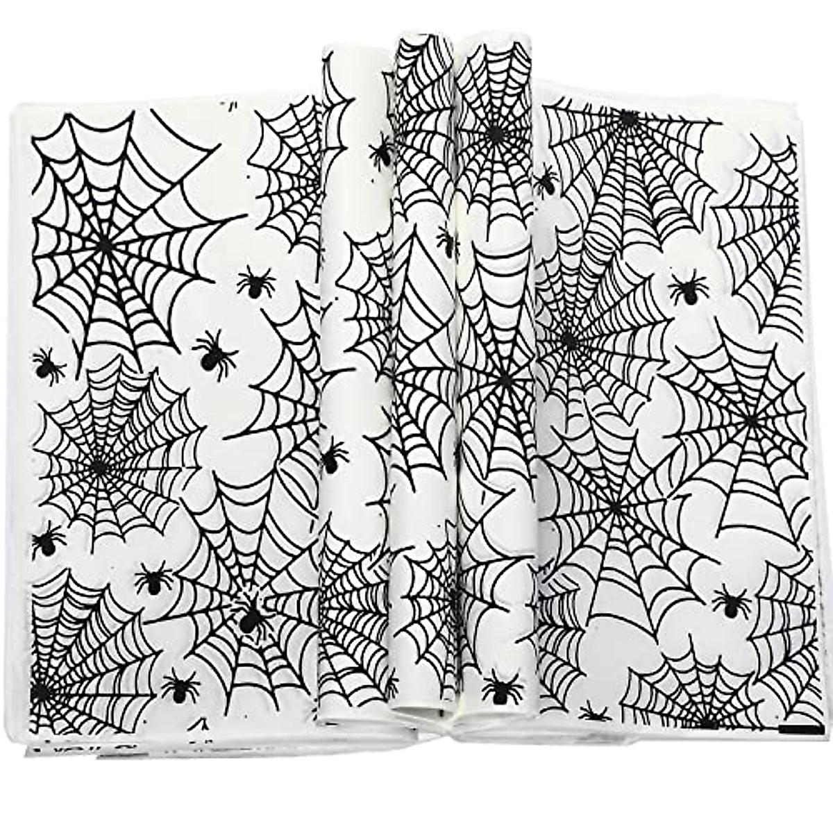 150 Pcs Halloween Themed Wax Paper Sheet Food Sandwich Wrapping Paper Waterproof Oil Proof Deli Paper Sheets Deli Sheets Food Picnic Paper Liners Wrapping Tissue for Kitchen Food Supply (Black Spider)