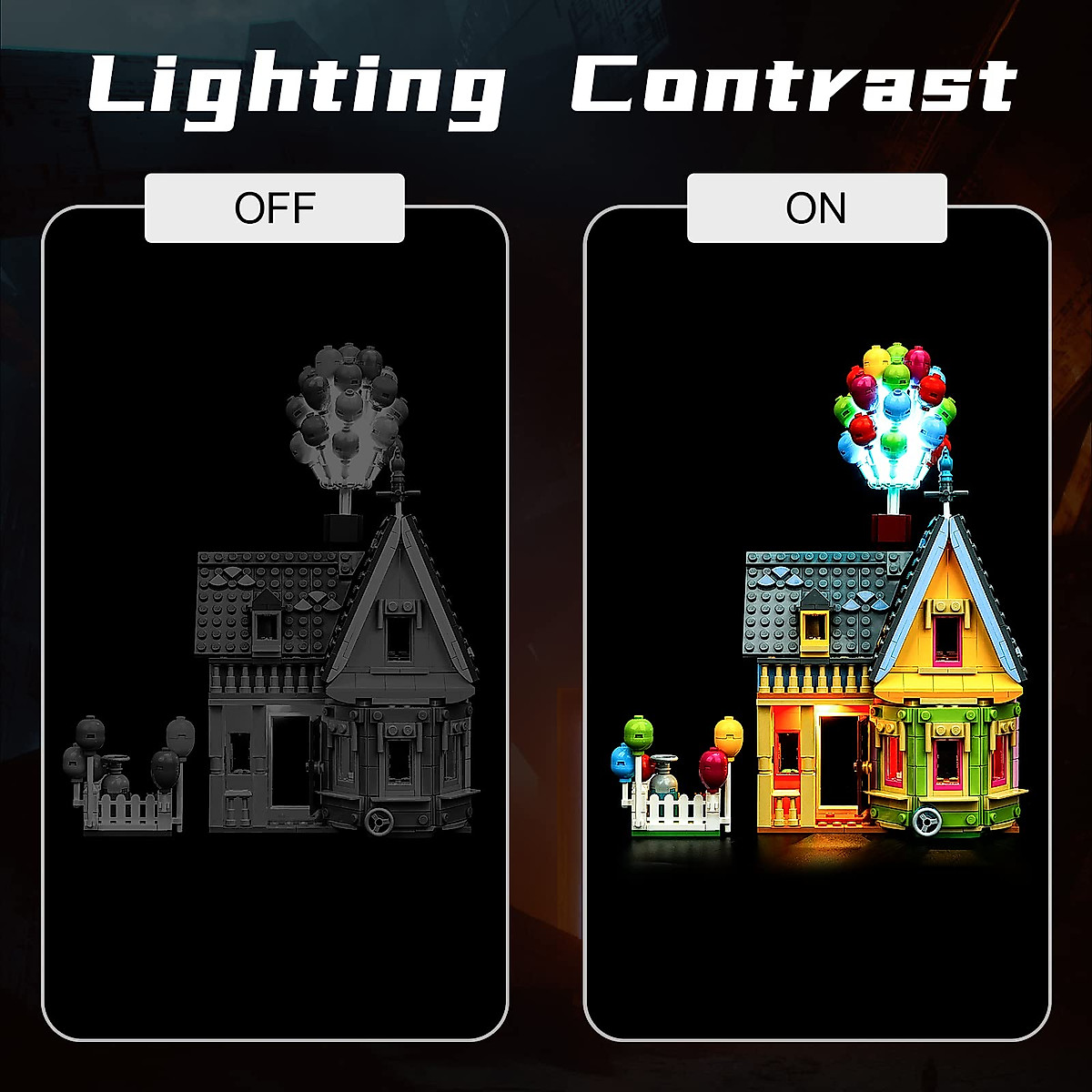 Bourvill LED Lights Kit for Lego Disney and Pixar Up House 43217- Lights Set Compatible with Lego 43217 Set -Classic Version (Lights Kit without Model)