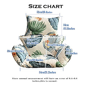 Hanging Chair Cushion, Cushions for Hanging Egg Chair,Washable Swing Chair Cushion, Thicken Patio Hanging Egg Chair Pad, Garden Hanging Basket Chair Seat (Only Cushion)(Hawaiian Style)