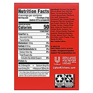 Lipton Cup-a-Soup Instant Soup For a Warm Cup of Chicken Noodle Soup Made With Real Chicken Broth Flavor 1.8 oz 4 ct, Pack of 12