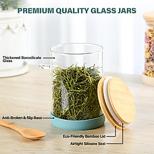 CHEODIN Overnight Oats Containers with Lids,16oz Overnight Oats Jars, 6Pack Oatmeal Cups,Meal Prep Containers,Glass Meal Prep Containers with Lids