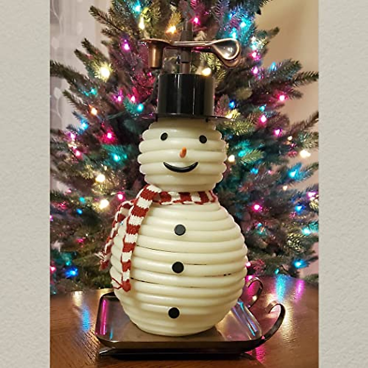 Candle by the Hour 100-Hour Snowman Candle, Copper Base, Eco-friendly Natural Beeswax with Cotton Wick