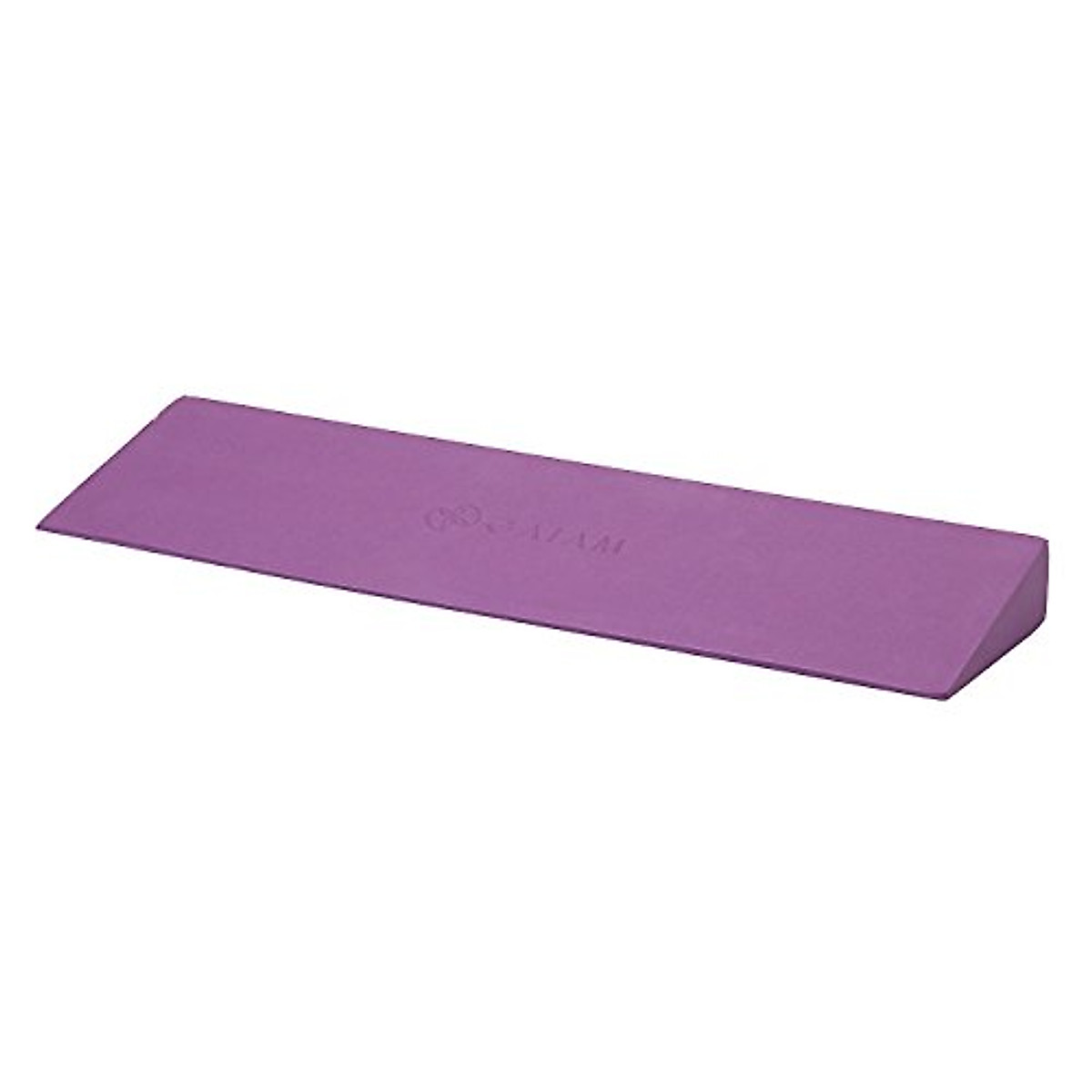 Gaiam Yoga Block Wedge - Lightweight EVA Foam - Yoga Wedge for Wrist and Lower Back Support - Slant Board for Comfortable Yoga Poses and Angles, (20" L x 6" W x 2" H), Deep Purple