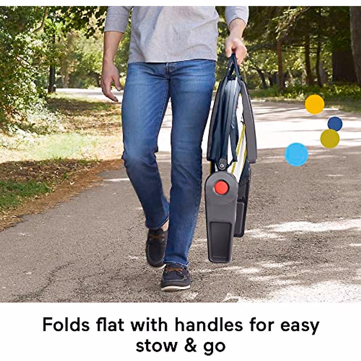 Fisher-Price Portable Baby Bassinet And Play Space Deluxe On-The-Go Projection Dome With Lights Music And Canopy, Cool Hues