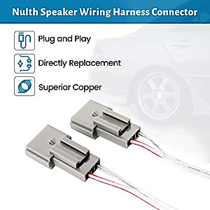 NuIth Speaker Wiring Harness Adapter 72-5512 Connector for 1989-2010 Ford F150, Lincoln Town Car Mazda Miata, Mercury Cougar Vehicles Aftermarket Door Speaker Wire Plug Replacement