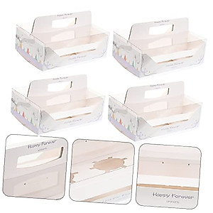 Baluue Muffin Container 10pcs Cupcake Boxes Cupcake Cake Box Mini Muffin Cake Containers Dessert Containers Mini Cupcake Packaging Containers Paper Cupcake Carrier Pie