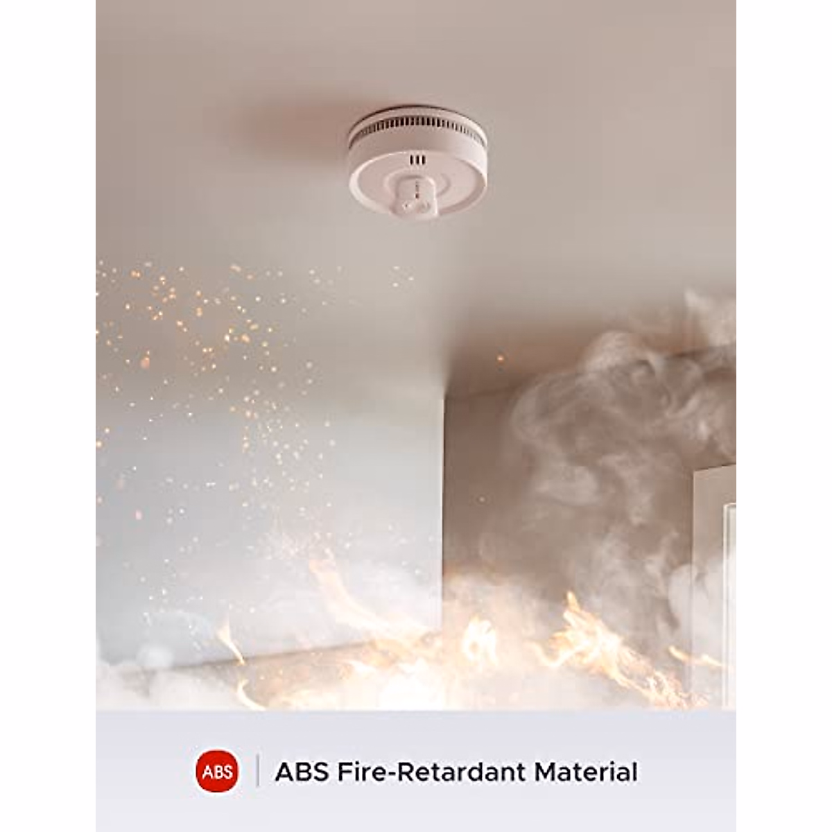 X-Sense Smoke Detector, Wireless Interconnected Fire Alarm with 10-Year Battery Life and Transmission Range of Over 820 ft, SD20-W, Pack of 6