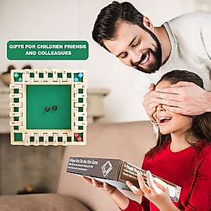 Win SPORTS Shut The Box Dice Game,Wooden Board Table Math Game for 1-4 Players,Classic Family Game with 12 Dices for Kids Adults Pub Classroom or Home(12 Inches)