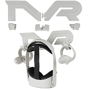 Esimen VR Headset Wall Mount Storage Stand Hook for Oculus Quest 2 Grip Game Gun Pistol Case(White)