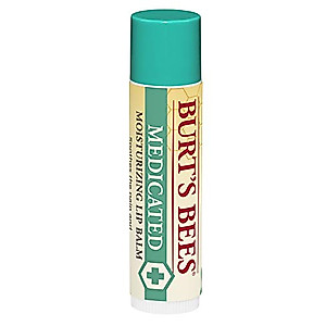 Burt's Bees Medicated Lip Balm, With Eucalyptus Oil and Menthol, Tint-Free, Natural Origin Lip Care, 2 Tubes, 0.15 oz.