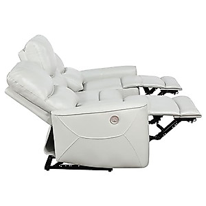 Coaster Home Furnishings Greenfield Upholstered Power Reclining Sofa Ivory