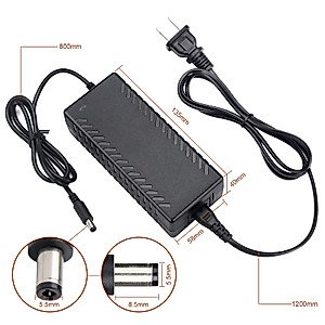 Cupinyo Upgraded 42V Charger 1 Prong Fast 2A for 36V Lithium Ebike Escooter, Compatible with 36 Volt gotrax Electric Bike Scooter Charger