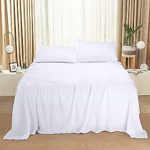 Utopia Bedding Full Bed Sheets Set - 4 Piece Bedding - Brushed Microfiber - Shrinkage and Fade Resistant - Easy Care (Full, White)