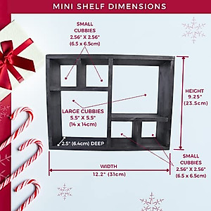 Shelf & Stone Mini Fossil & Crystal Display Shelf Parent (Rustic White)