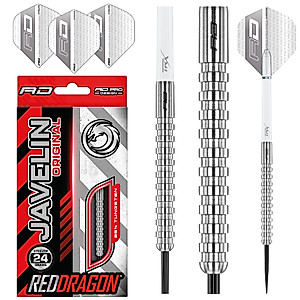 RED DRAGON Javelin: 24g - Tungsten Darts Set with Flights and Stems