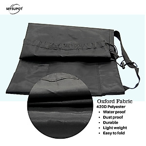 MYSUPOT 40"x7"x7" (Black, M) Replacement Bag for Folding Camping Chair, Portable Camp Chair, Hammock, Yoga Mat, Umbrella, Tents, Tripods, Fishing Poles - 420D Oxford Polyester Fabric w/Side Pockets