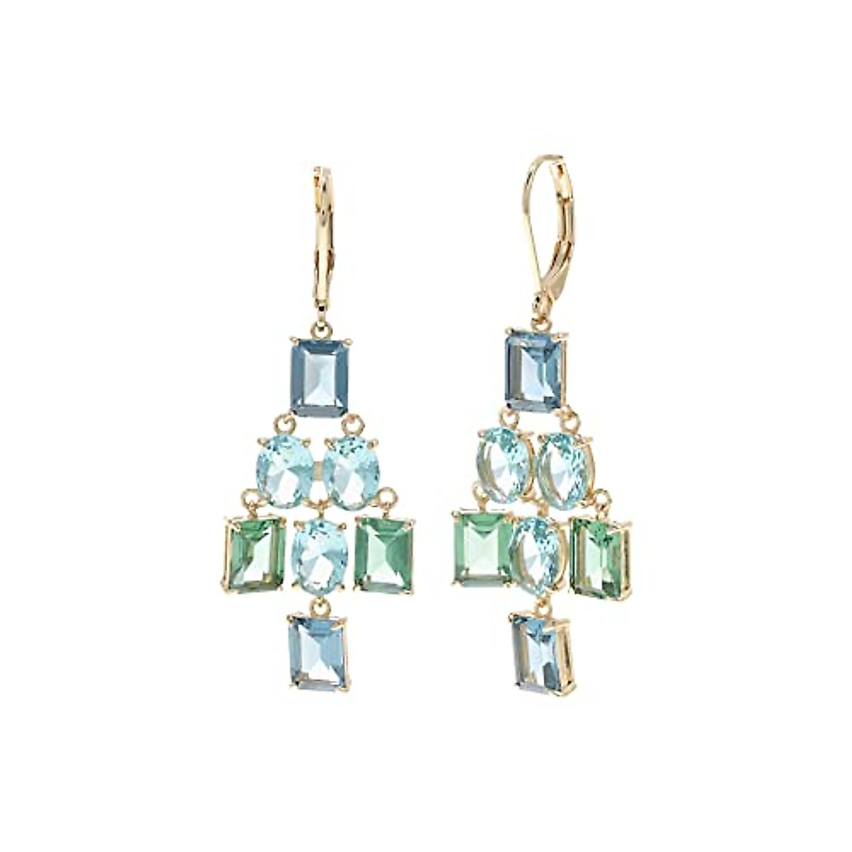 LAUREN Ralph Lauren Stone Chandelier Earrings Gold/Blue/Green One Size