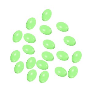 PATIKIL 12x8mm Luminous Fishing Beads, 200 Pieces Plastic Glow Fishing Bait Eggs Rig Bead Tackle Tool Oval, Green