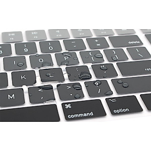 Boaulee Ultra Thin Silicone A1843 Keyboard Cover Skin for iMac Full Size Wireless Numeric 2017-2019 Magic Keyboard with Numeric Keypad MQ052LL/A A1843 US Layout (Gradient Gray)