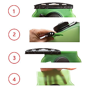 WACOOL 3L 3Liter 100oz BPA Free EVA Hydration Pack Bladder, Leak-Proof Water Reservoir (Green(Double Opening))