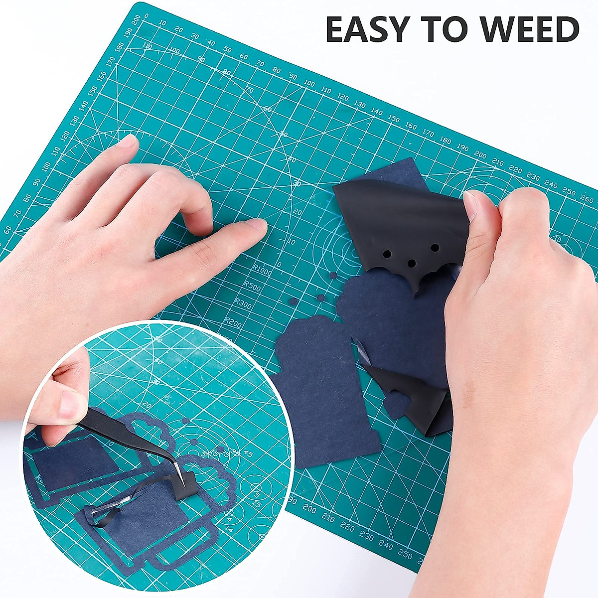 CAREGY Heat Transfer Vinyl HTV for T-Shirts 12 Inches by 100 Feet Roll (Black)