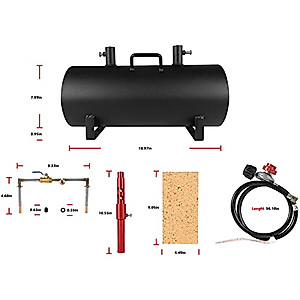 Camoo Double Burner Gas Propane Forge Furnace Blacksmithing Knife Tool Making Farriers Portable Dual Large Capacity, Oval, Deluxe Kit Jewelry Knife