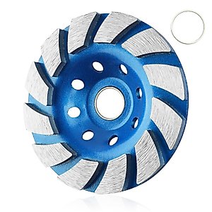AOKLIT Diamond Concrete Grinding Wheel 4 1/2 inch, 12-Segment Concrete Grinding Wheel Disc for Angle Grinder Polishing and Cleaning Stone Concrete Surface, Stones, Cement, Marble