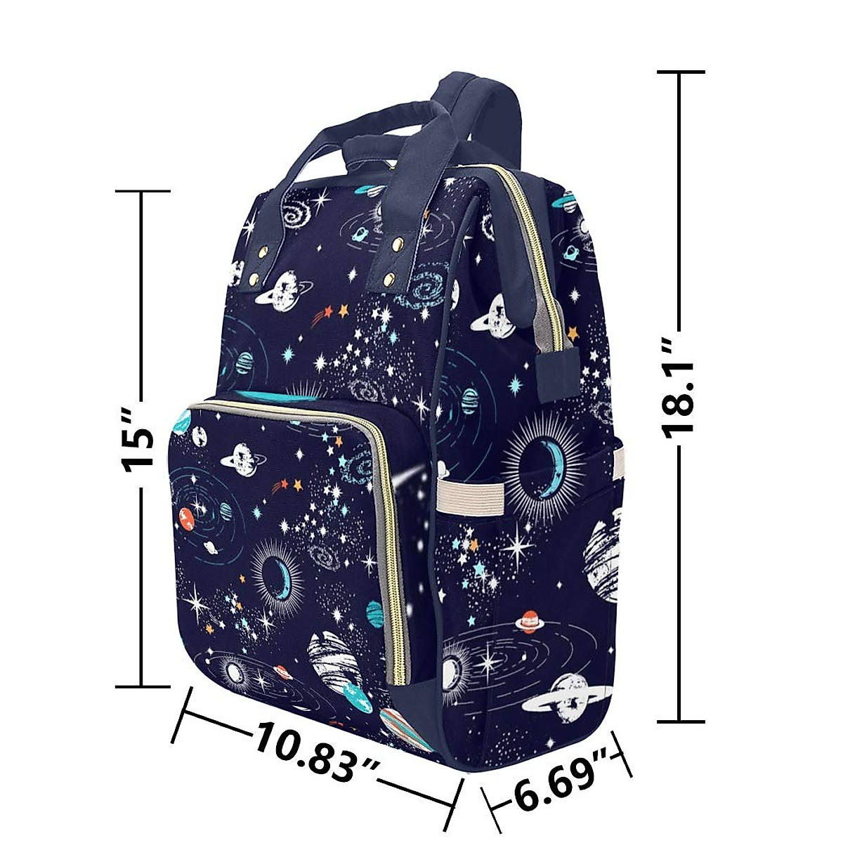 XOZOTY Nebula Outer Space Diaper Bag Nappy Bag Nursing Baby Bags Mommy Backpack Casual Travel Bag for Mom Girl Gifts