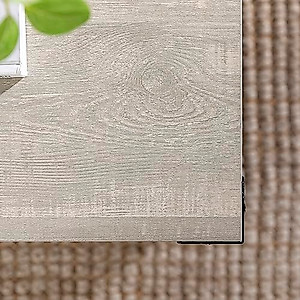 Walker Edison Sedalia Modern Farmhouse Metal X Coffee Table, 40 Inch, Stone Grey