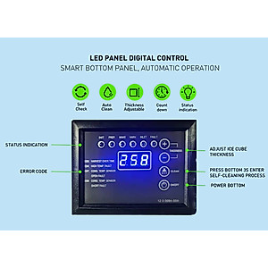 Westlake Commercial Ice Maker Machine Stainless Steel Full Cube NSF Certificated 500 lbs/24H Ice with 375lbs Storage Ice Maker Machine Capacity-Ideal for Coffee Shops, Hotels, Bars, Restaurants