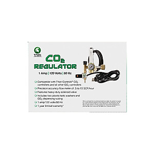 Titan Controls CO₂ Regulator - Compatible with Titan Controls CO₂ Controllers and Other CO₂ Controllers, For Gardens