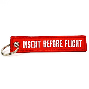 Rotary13B1 INSERT BEFORE FLIGHT Keychain - Red