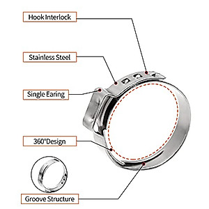100 Pack PEX Cinch Clamps, 1/2" Clamps, Stainless Steel Single Ear Hose Clamps (1/2", 100 Pack)