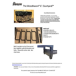 Woodhaven 6ft Courtyard Firewood Log Rack