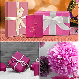 30 Sheets Pink Tissue Paper for Packaging Gift Bags Decoration, Gift Wrap Tissue Paper Bulk Sheets for Weddings Birthday DIY Project Valentine's Day Gift Wrapping Crafts Decor