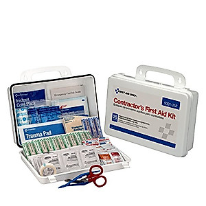 First Aid Only 9301-25P 25-Person Contractor's Emergency First Aid Kit for Home Renovation, Job Sites, and Construction Vehicles, 176 Pieces