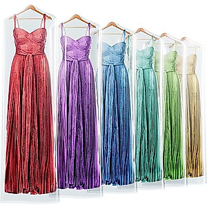 60 Pack Clear Garment Bags Plastic Dry Cleaner Bags, Transparent Clothing Protector Covers Dustproof Clothing Dust Cover for Home Laundry Travel Clothes Storage(23.6 x 70.8 Inch)