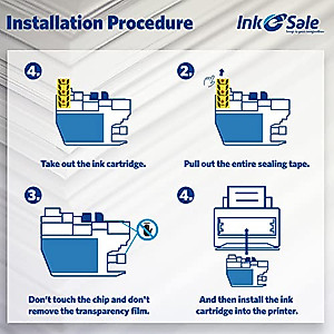 INK E-SALE Compatible LC203 LC201 Ink Cartridge Replacement for Brother LC203 XL LC201 XL for MFC-J460DW J480DW J485DW J680DW J880DW J885DW J4320DW J4420DW J4620DW J5620DW J5520DW J5720DW (12 Pack)