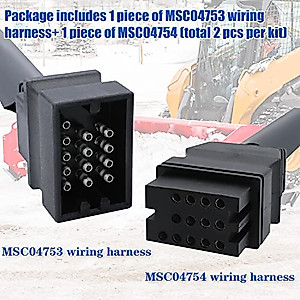 WYPabiqis MSC04753 MSC04754 Boss Plow Harness Repair, Boss Plow Plug, Snow Plow Wiring Harness Repair Kit for BOSS Snowplow Blade