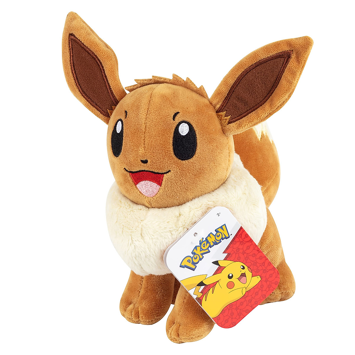 Pokemon 8" Eevee & Sylveon Plush Stuffed Animal Toys, 2-Pack - Eevee Evolution - Officially Licensed - Gift for Kids - 2+