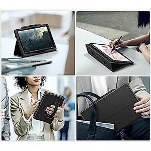 MoKo Case Fits All-New Amazon Kindle Fire HD 10 & 10 Plus Tablet (13th/11th Generation, 2023/2021 Release) 10.1" - Slim Folding Stand Cover with Auto Wake/Sleep, Black