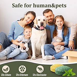 Mouse Repellent Outdoor, 24 Pack Peppermint Oil Mouse and Squirrel Deterrent for Indoor Attic Garage, Safe for Pets & Family, Natural Repellent to Keep Rodents Away from Garden and Home