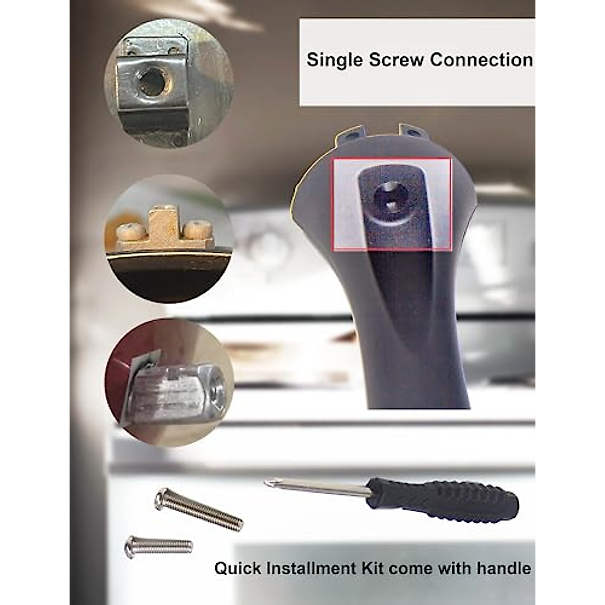 Pot Handle Replacement, 1 Qt Saucepan Replacement Pot Handle Single Screw with Installment Kit