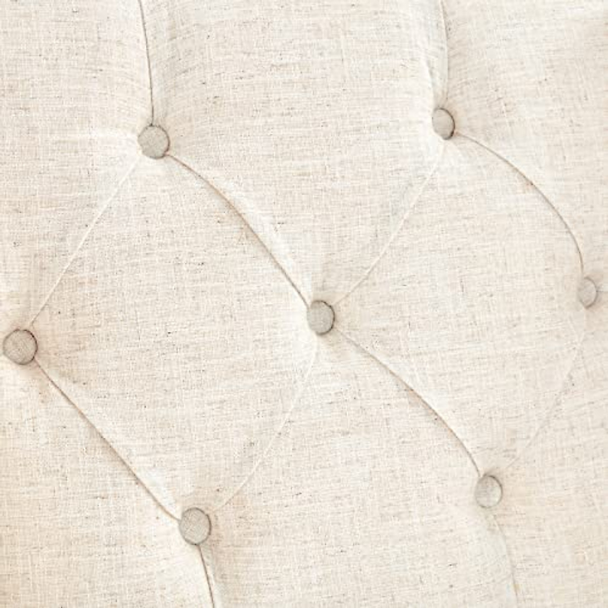 HUIMO Accent Chair Set of 2, Button-Tufted Chairs,Upholstered Reading Living Room Chair,Mid Century Modern Chair with Linen Fabric, Club Chair,Comfy Arm Chairs for Living Room,Bedroom,White