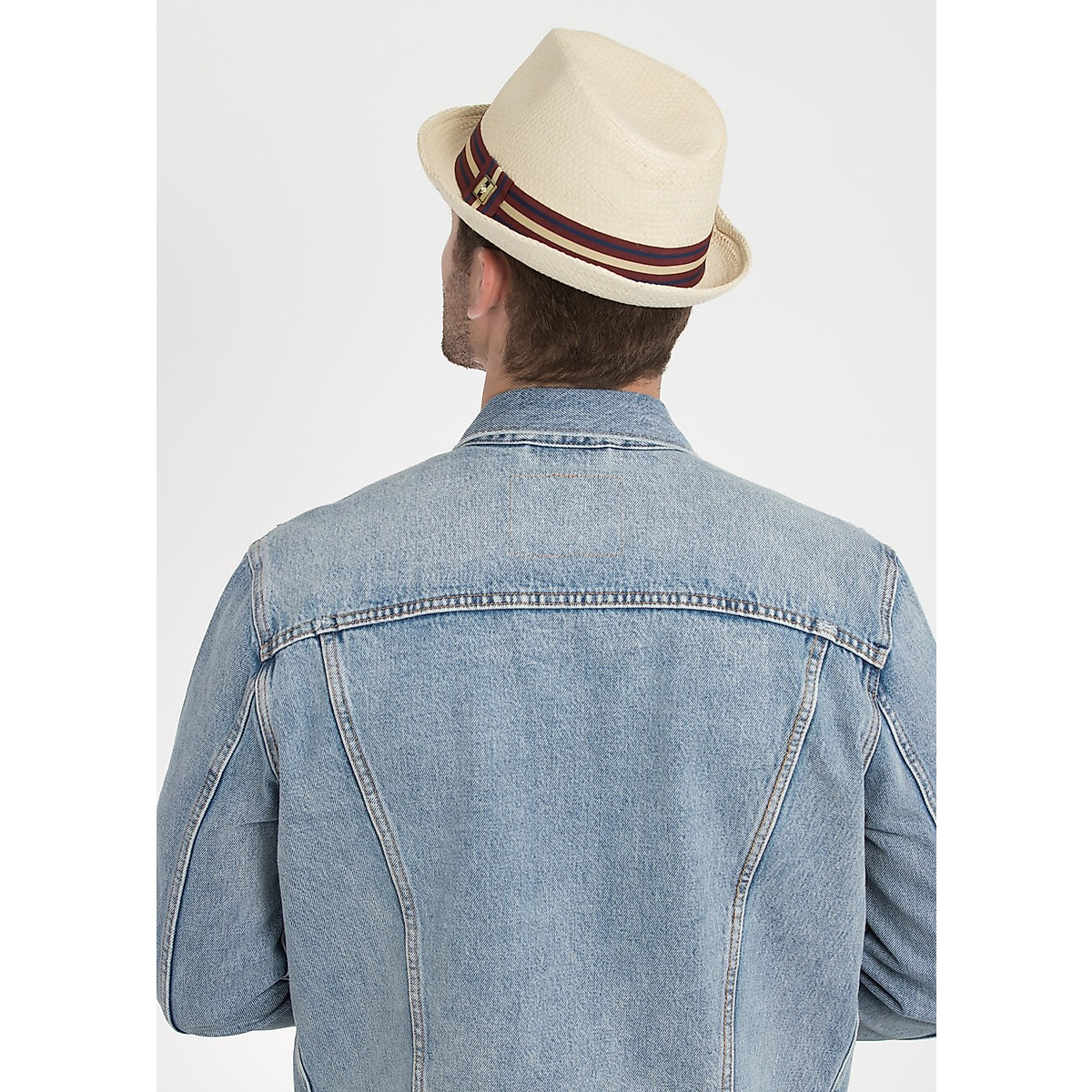 Peter Grimm Men's Standard Depp Natural Straw Fedora, Small-Medium