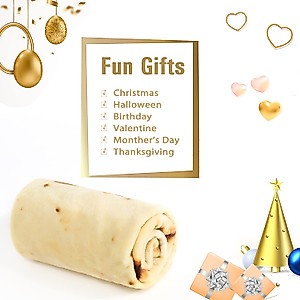 Segulah 60 Inch Tortilla Blanket for Adults and Kids, Double Sided Funny Food Blanket, 285 GSM Soft Flannel Round Taco Blanket for Home Travel Indoors Outdoors, Novelty Gifts