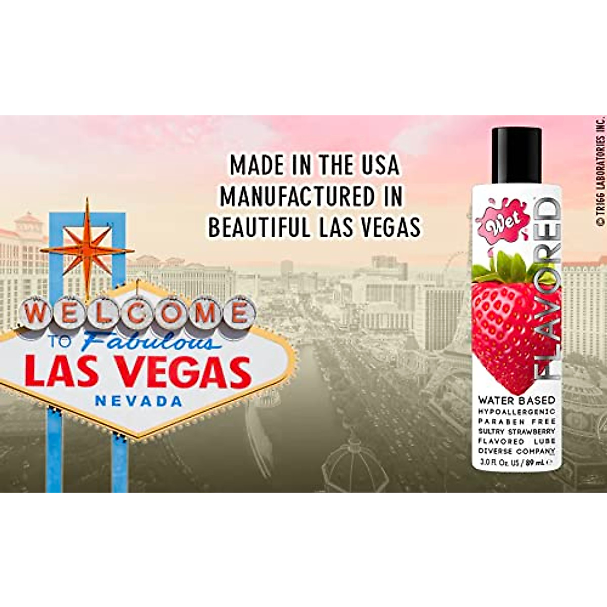 Wet Water-Based Flavored Lube for Men, Women & Couples, 3 Fl Oz (Sexy Strawberry) - Long-Lasting Premium Personal Lubricant Safe to Use with Latex Condoms - Gluten Free & Sugar Free