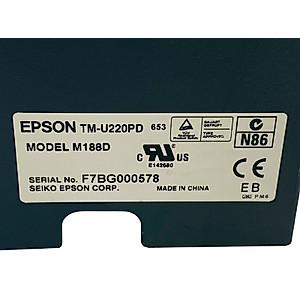 Epson TM-U220PD Dot Matrix POS Receipt Ticket Printer Parallel, Bundle with AC Adapter