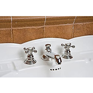 Newport Brass 920/24S Astor Double Handle Widespread Lavatory Faucet with Metal Cross Handles (Low Lea, Satin Gold